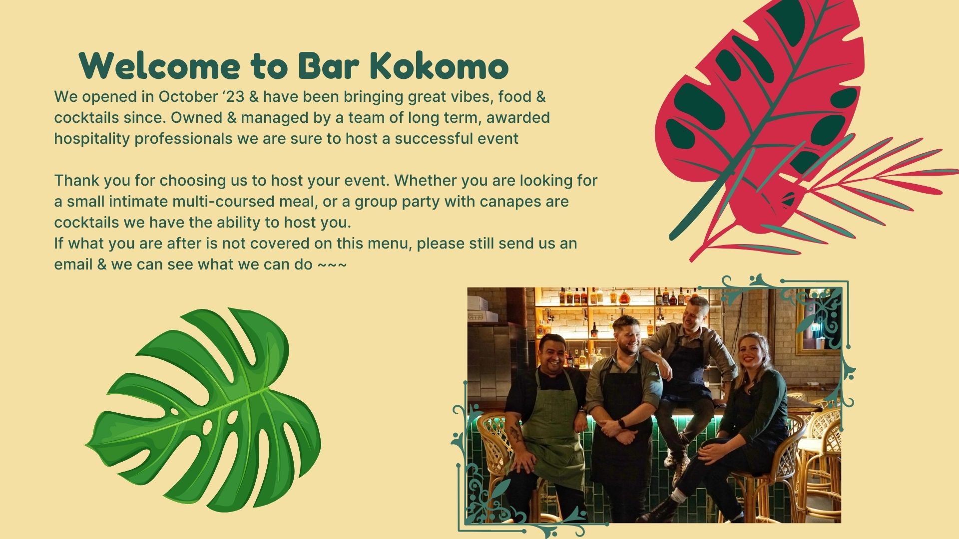 FUNCTIONS – "Off the Florida Keys, There's a place called Kokomo, That ...